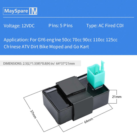 5 Pin AC CDI Box ATV Quad Go Kart Pit Dirt Bike
