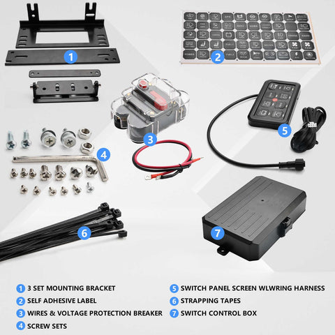 8 Gang Switch Panel Car Truck Boat ATV UTV SUV-MaySpare